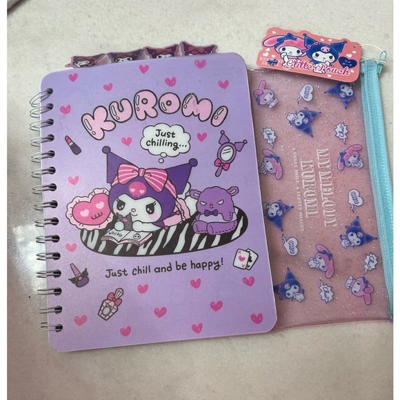 Sanrio | Office | Kuromi Sanrio 4 Tab Journal And Pouch | Poshmark